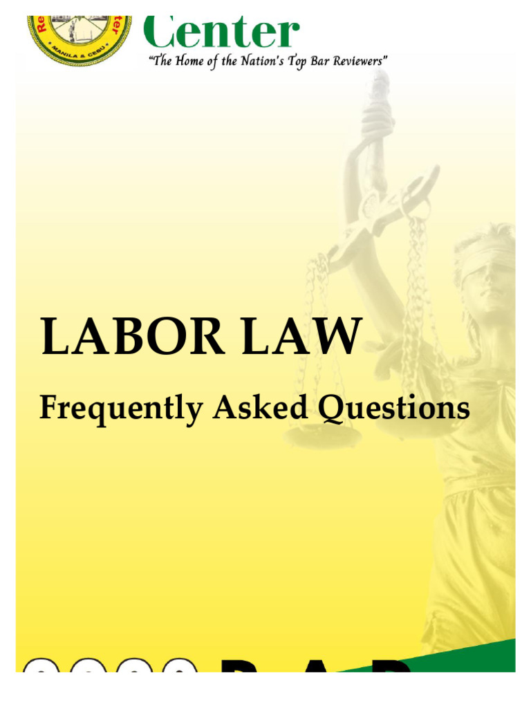 SSC - Recoletos - Labor Law - Faqs | PDF | Strike Action | Employment