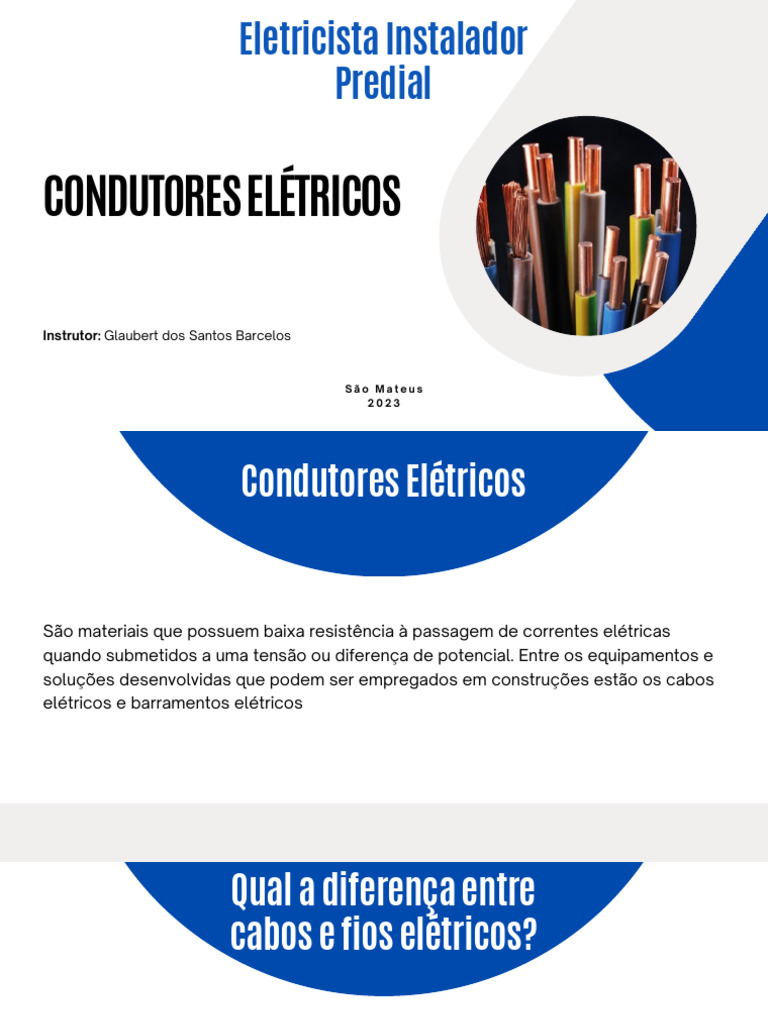 Condutores Eletricos | PDF | Eletricidade | Condutor elétrico