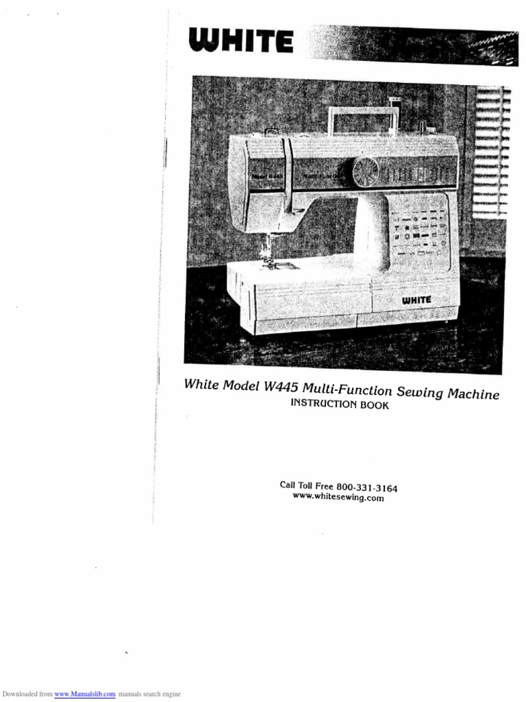 White W445 Sewing Machine Instruction Manual | PDF | Sewing Machine ...