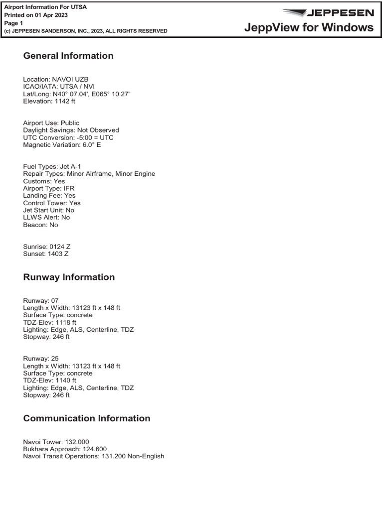 UTSA | PDF | Runway | Air Traffic Control