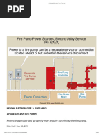 NEC Fire Pump Installation Guidelines | PDF | Electrical Wiring | Equipment