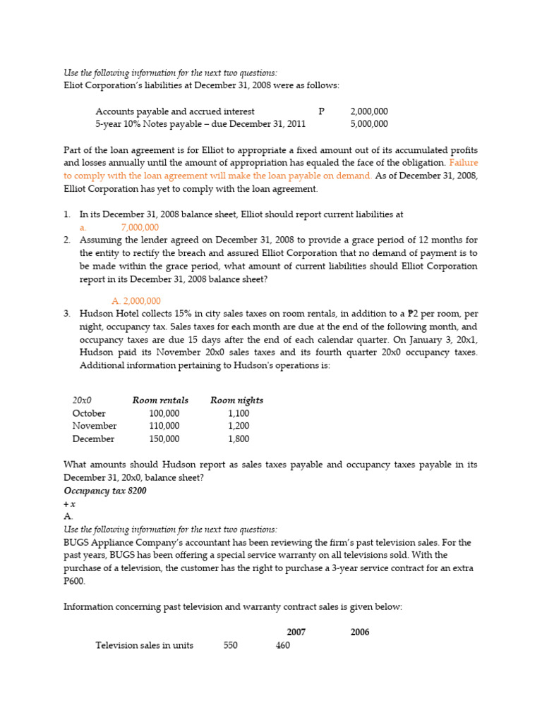 Pre 3 Module 1 | PDF | Loans | Balance Sheet