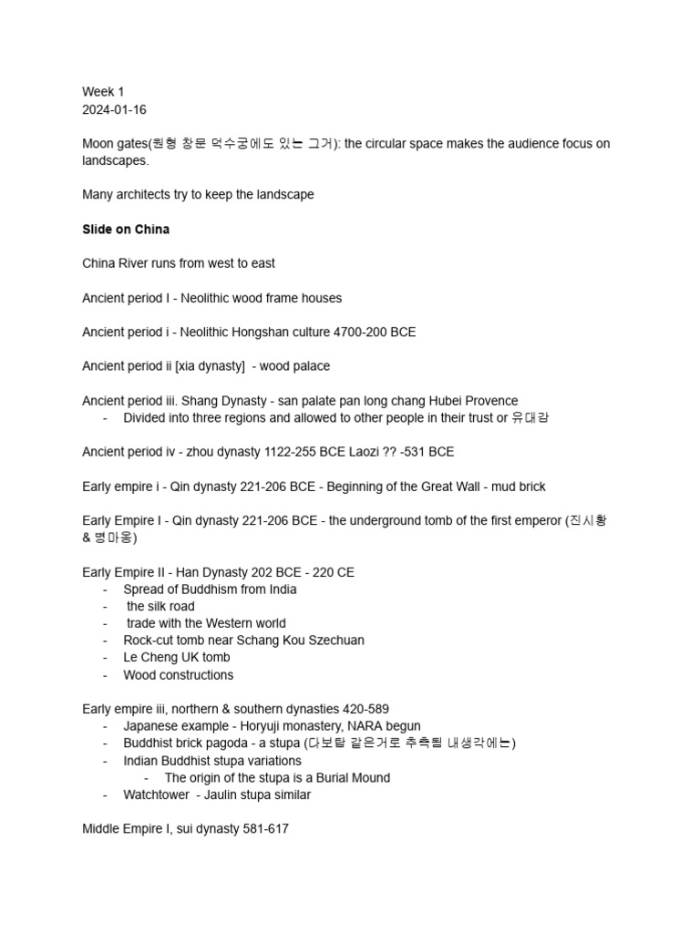 History Of Architecture Lecture Notes Pdf Byzantine Empire Kyoto