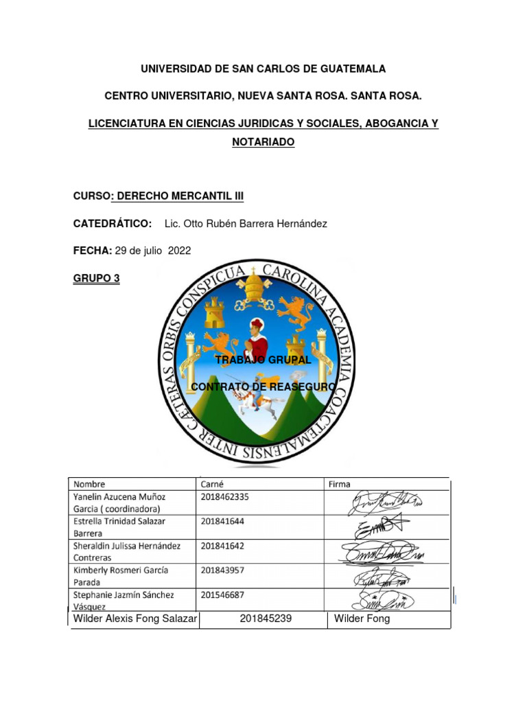 Contrato de Reaseguro | PDF | Reaseguro | Seguro