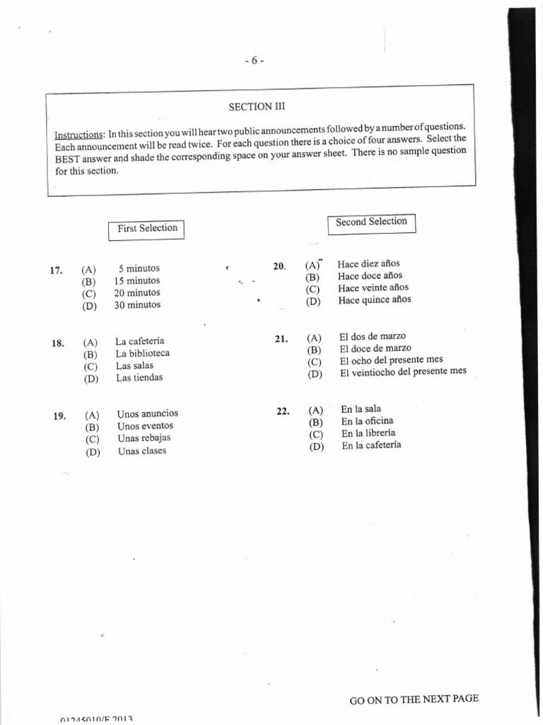Csec Multiple Choice 2013-Section 3 & 4 | PDF