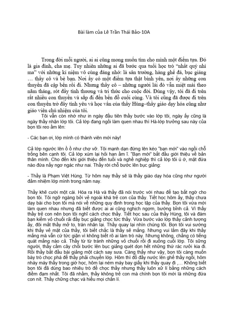 Thay Co Va Mai Truong | PDF