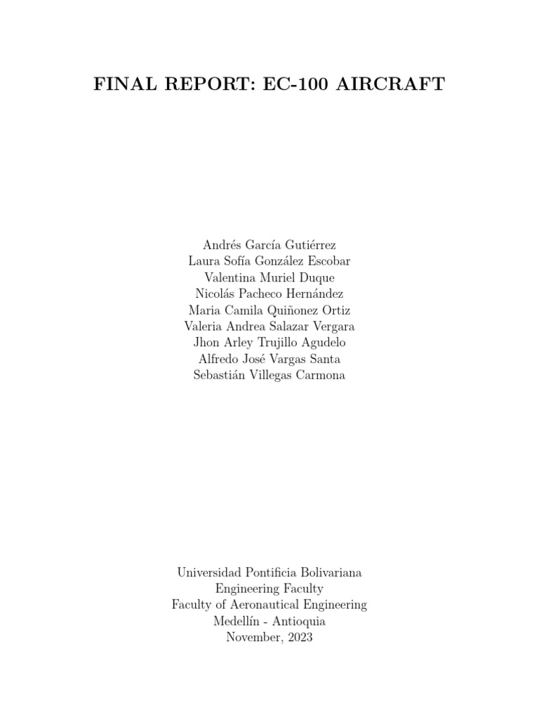 Final Report Eaglecraft Team | PDF | North American P 51 Mustang | Aircraft