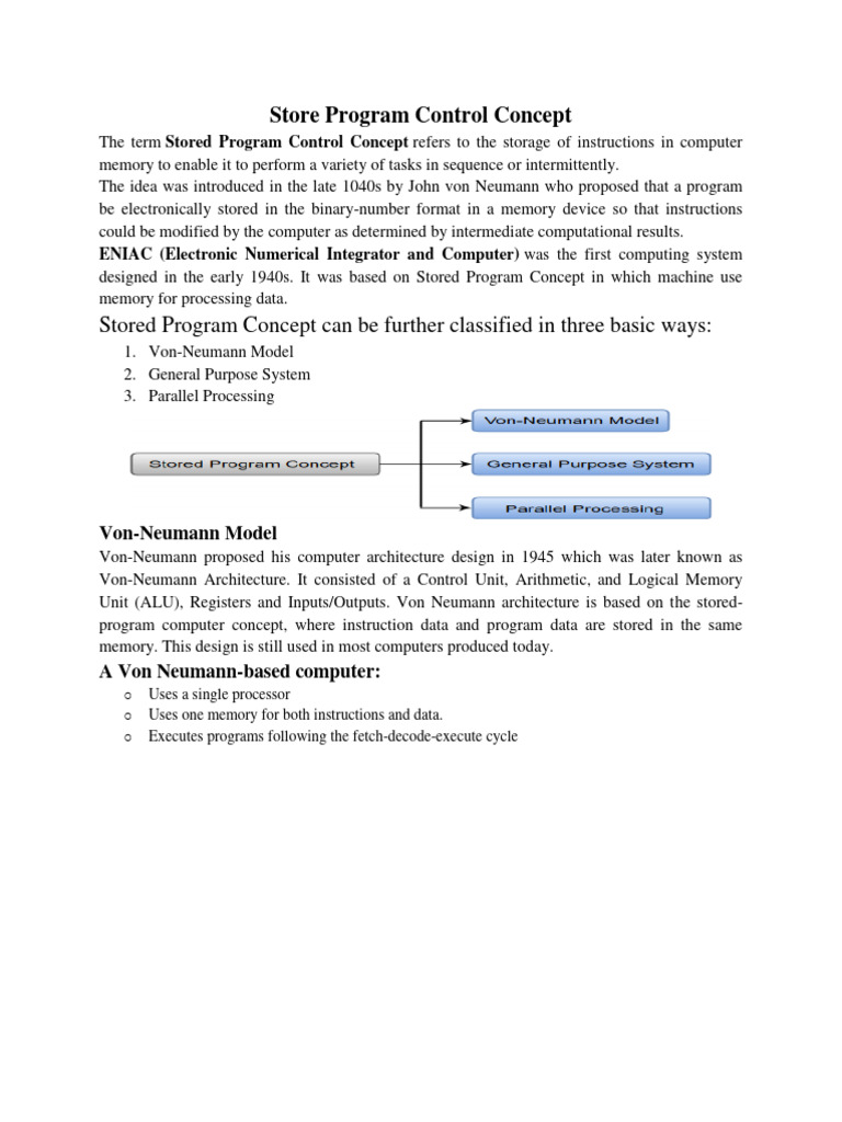 Store Program Control Concept | Download Free PDF | Central Processing Unit | Computer Data Storage