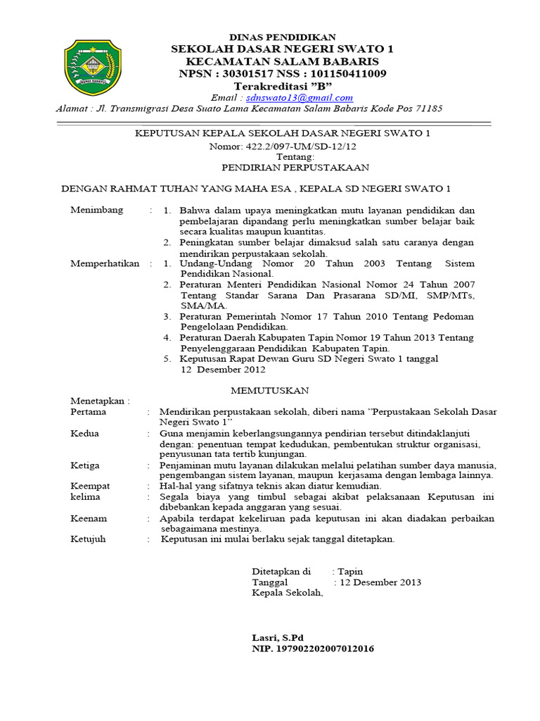 SK Perpus SDN SWATO 2 | PDF