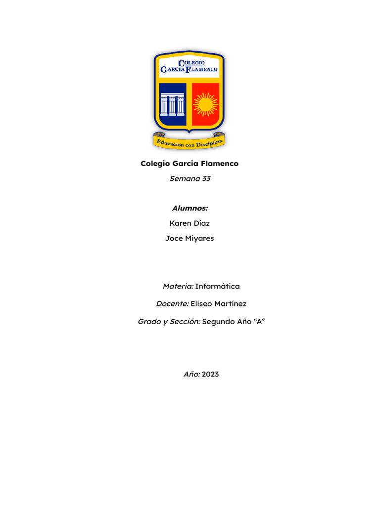Tarea De Informática Semana 33 Pdf C Sharp Lenguaje De 