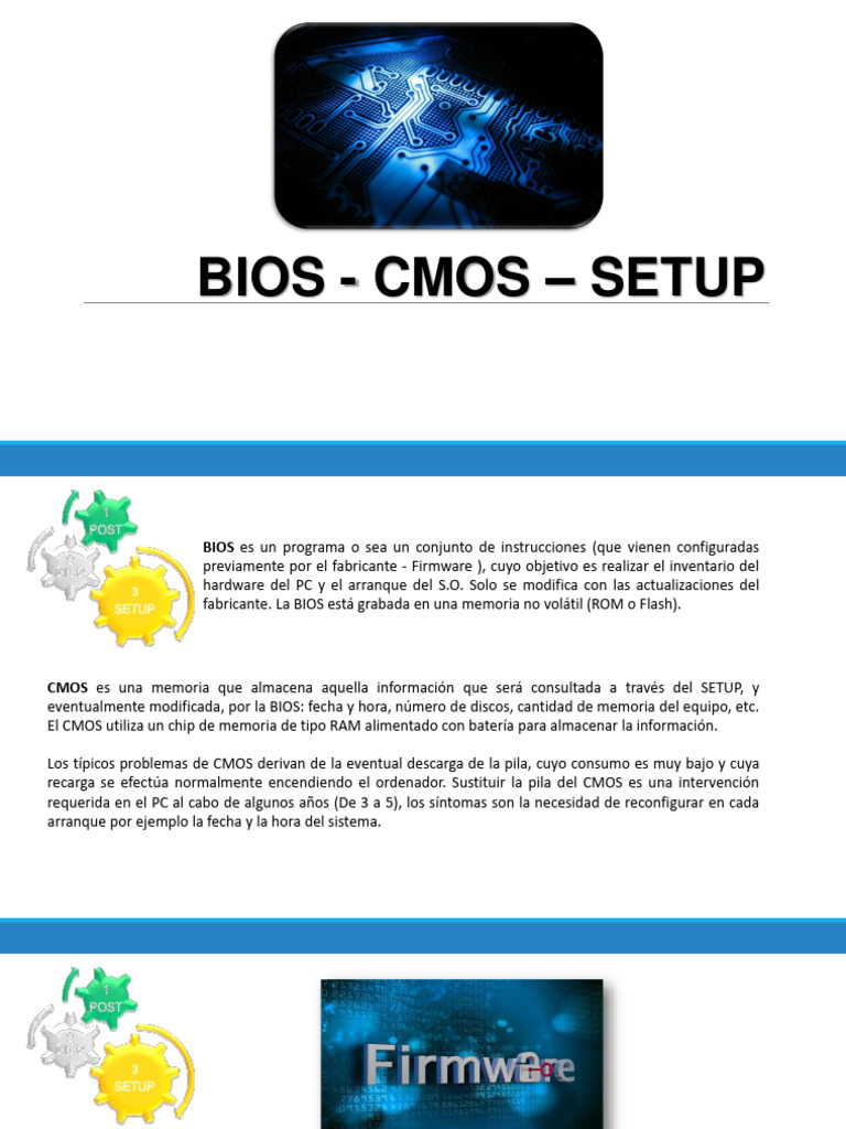 Bios y Setup | PDF | Bios | Arranque