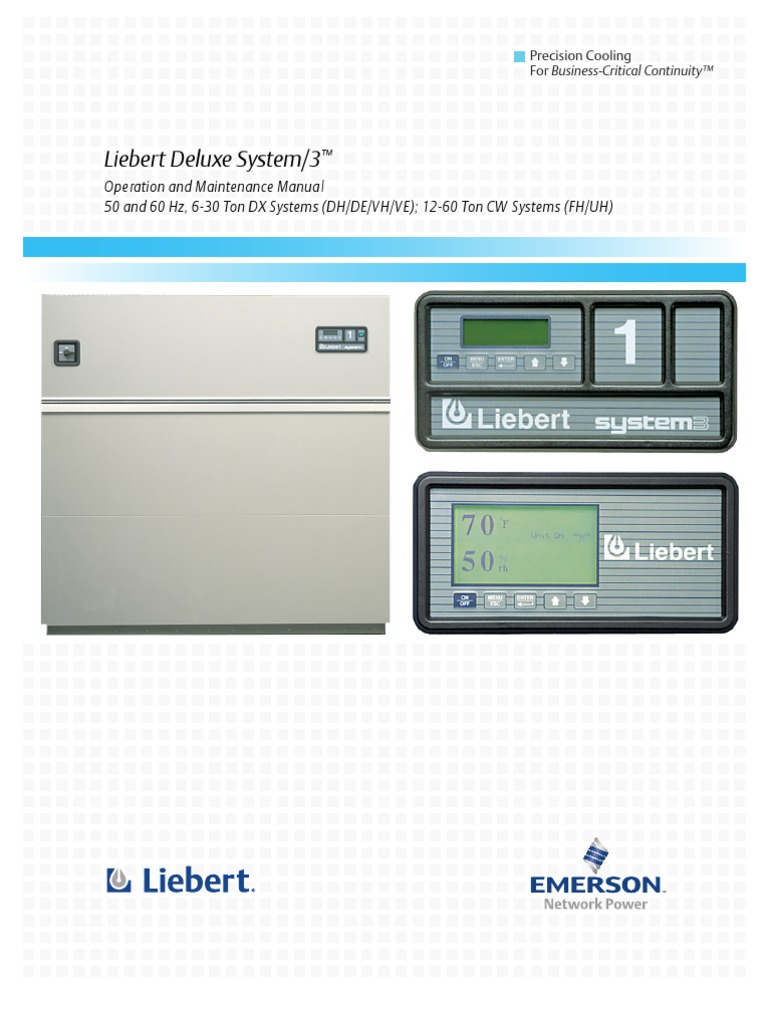 Liebert Deluxe System 3 - Operation and Maintenance Manual | PDF | Air ...