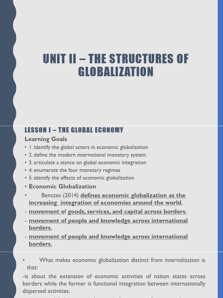 Lesson 2 Weeks 3 5 The Structures of Globalization 10 Sept 2021 For ...