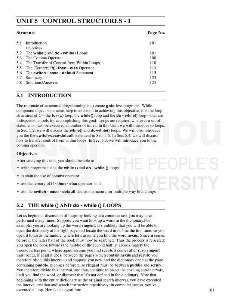 Unit 5 | PDF | Control Flow | Boolean Data Type