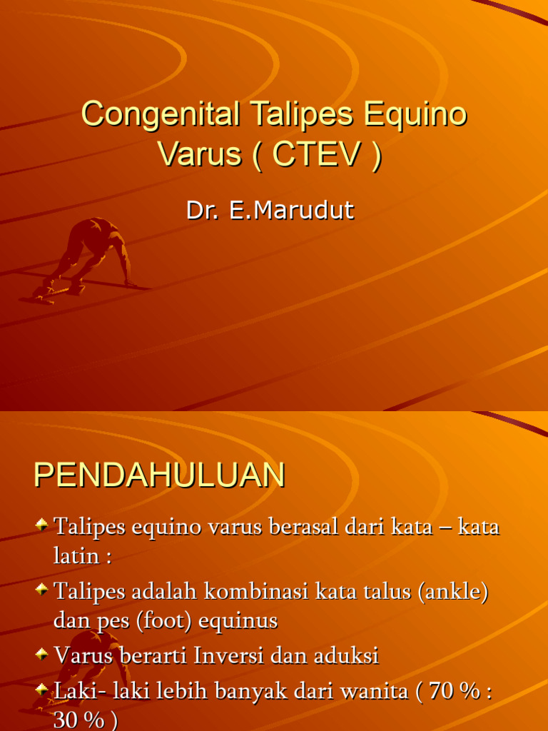 Congenital Talipes Equino Varus (CTEV | PDF
