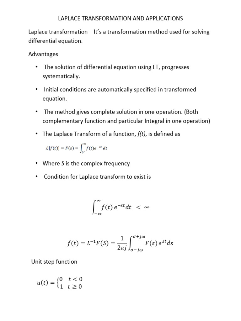 Laplace Transform Its Applications | PDF | Electrical Network | Laplace ...