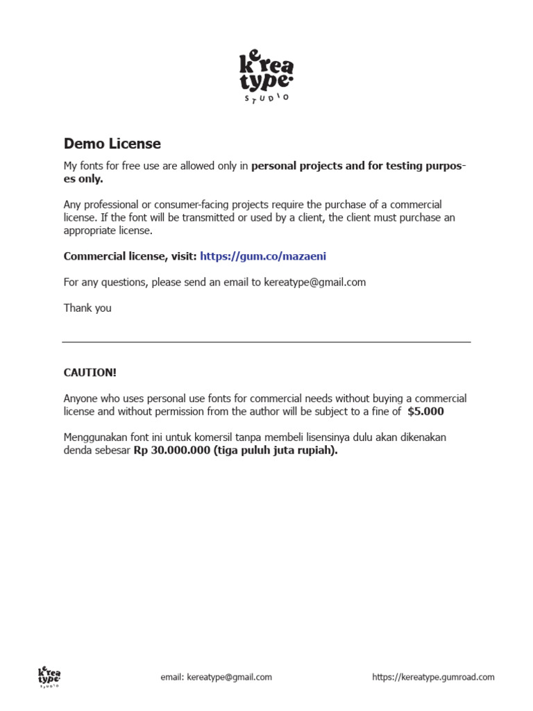 Demo License | PDF
