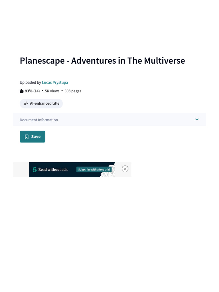 Planescape - Adventures in The Multiverse - PDF | Download Free PDF ...