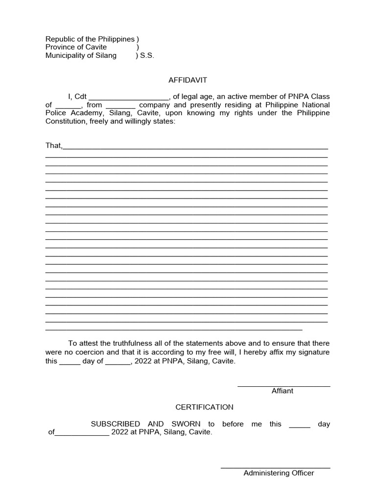 AFFIDAVIT | PDF | Affidavit | Judiciaries