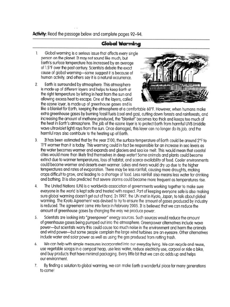 Cause and Effect GLOBAL WARMING | PDF