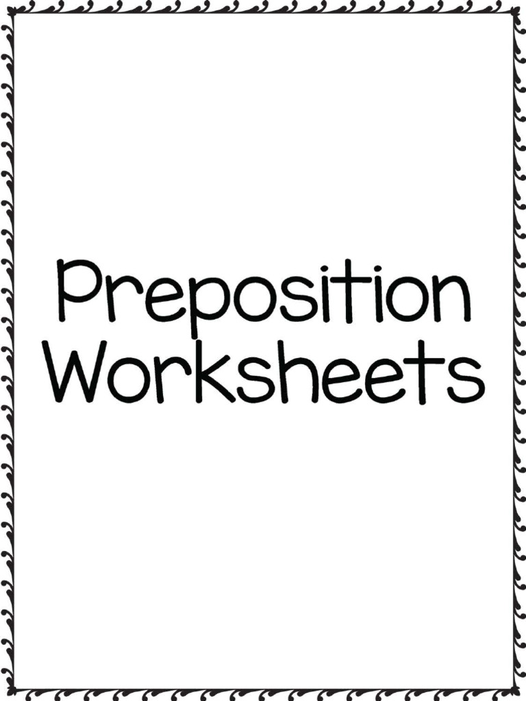 Preposition Worksheets A | PDF