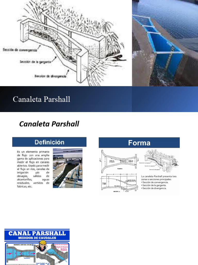 Guía de Uso de la Canaleta Parshall | PDF | Descarga (hidrología ...