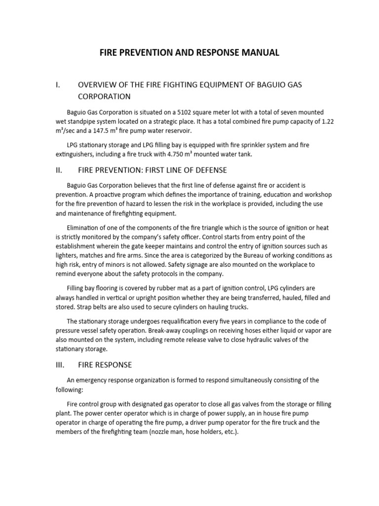 LPG Fire Prevention and Response Manual | PDF | Fire Engine | Firefighting