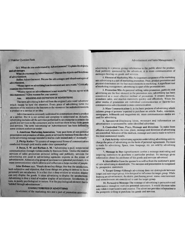 Advertisingans Sales Management Part 1 | PDF Advertisingans Sales Management Part 1 | PDF