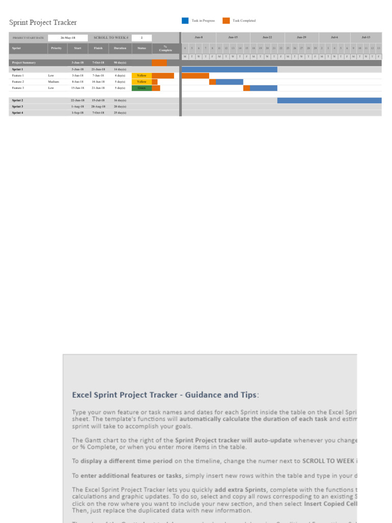 Excel Sprint Project Tracker Template | PDF | Microsoft Excel | Computing