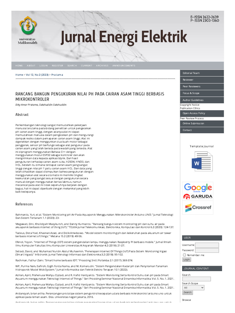 RANCANG BANGUN PENGUKURAN NILAI PH PADA CAIRAN ASAM TINGGI BERBASIS MIKROKONTROLER - Pratama ...