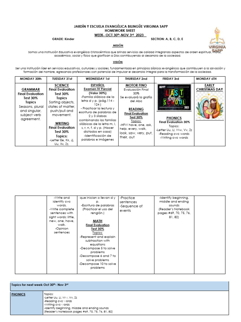 1698429455-Kinder HWS Oct 30 - Nov 3 | PDF | Language Mechanics | Cognitive Science