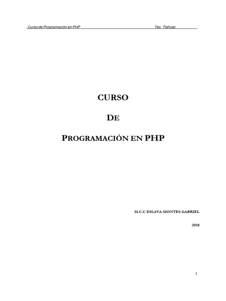 Curso PHP: Instalación y Conceptos Básicos | PDF | Redes | Internet y web