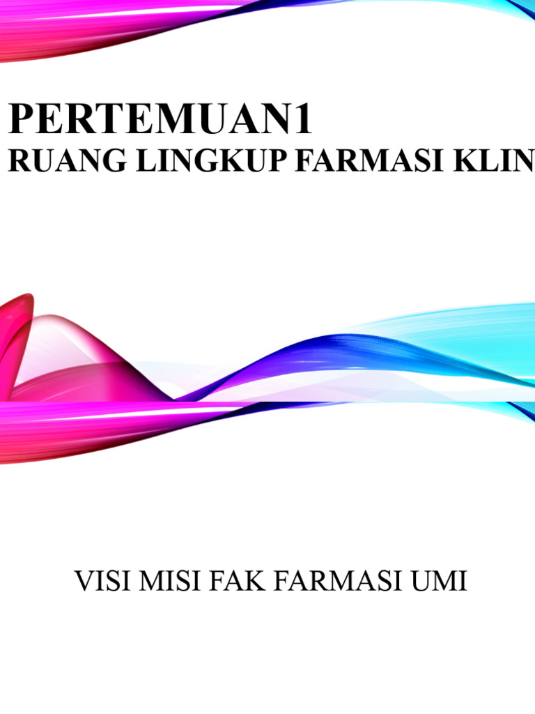 Pertemuan 1 Farmasi Klinik 3 | PDF