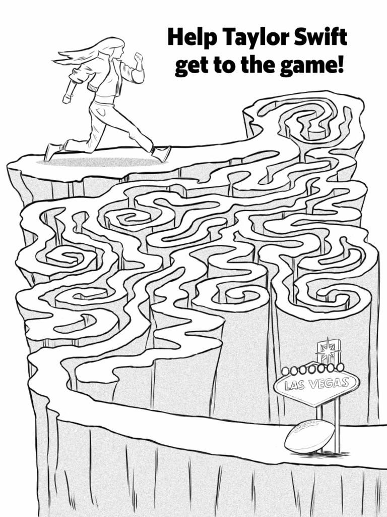Taylor Swift coloring page maze | PDF