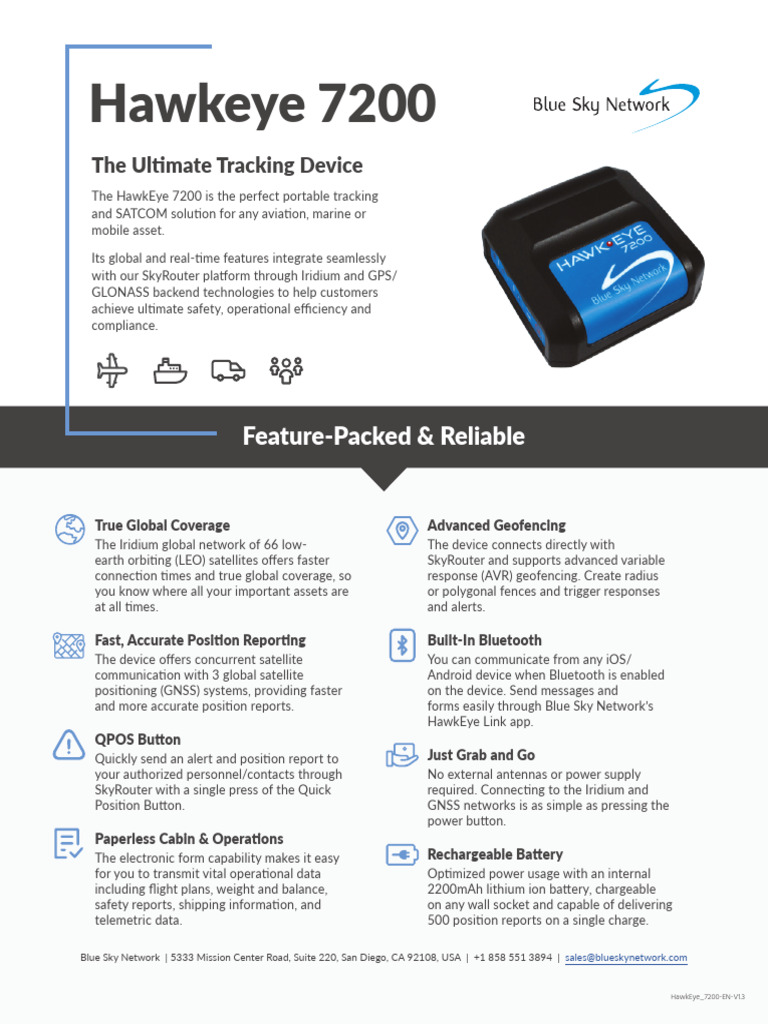 Hawkeye 7200 Brochure en V1.3 | PDF