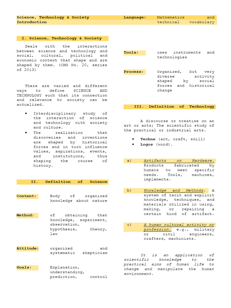 Science, Technology, and Society Interactions | PDF | Science | Knowledge