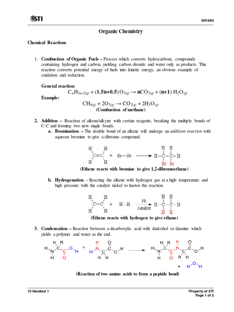 Gen - Chem 10 Ho 1 | PDF | Chemical Reactions | Alkene