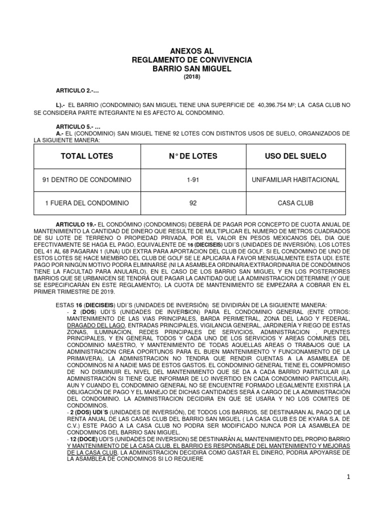 Anexos San Miguel | PDF | Condominio