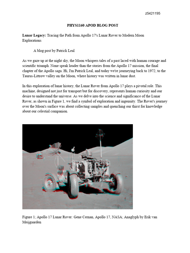 Blog Post | PDF | Moon | Apollo Program
