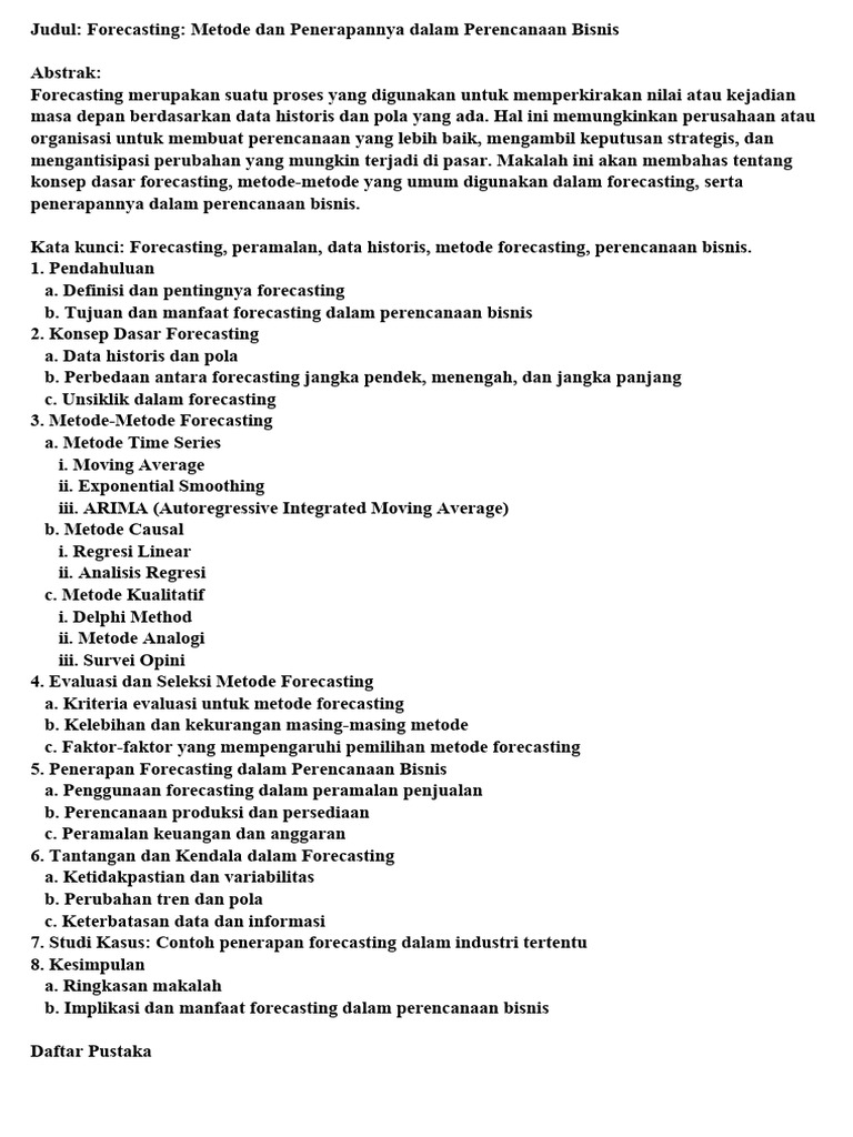 Data Mining Forecasting | PDF