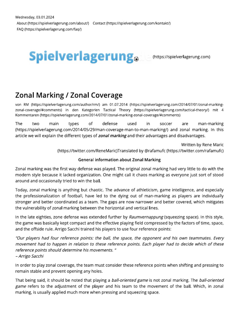 Zonal Marking | PDF