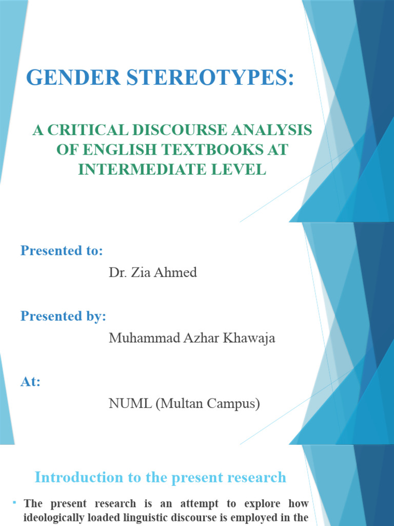 Gender Stereotypes | PDF | Discourse | Communication