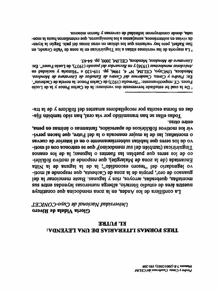 El Futre: Tres Versiones Literarias | PDF