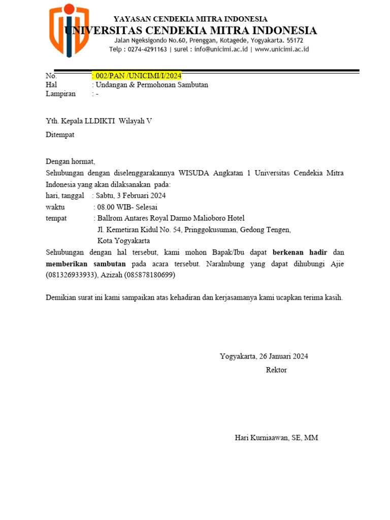 02 Undangan LLDIKTI | PDF