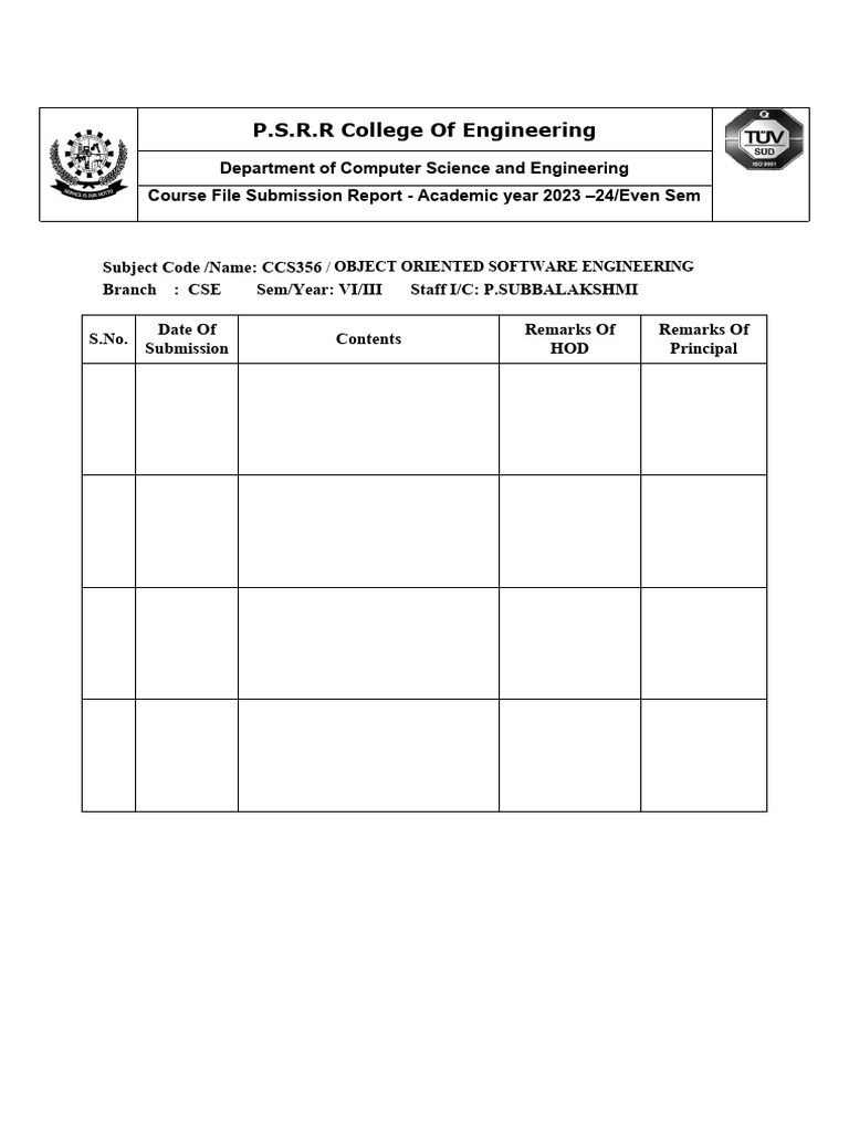 Oose Checklist | Download Free PDF | Object Oriented Programming | Software Development