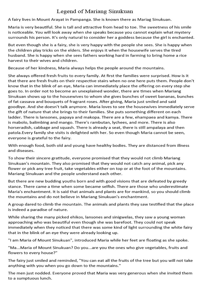 Legend of Mariang Sinukuan | PDF