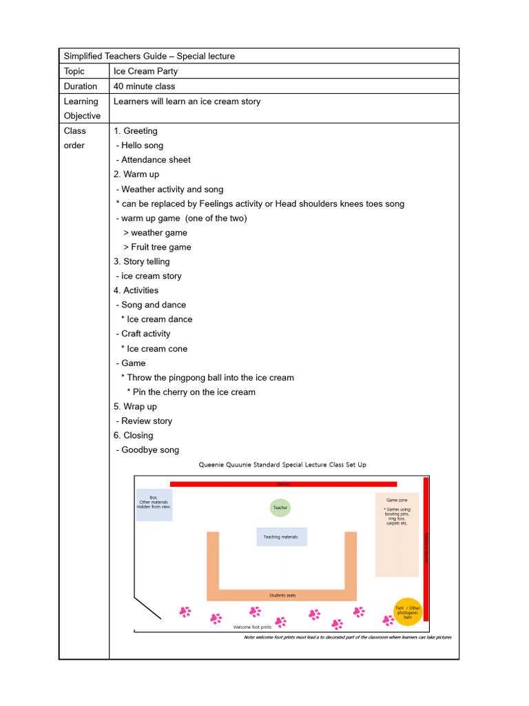 Ice Cream Party Lesson Plan | PDF