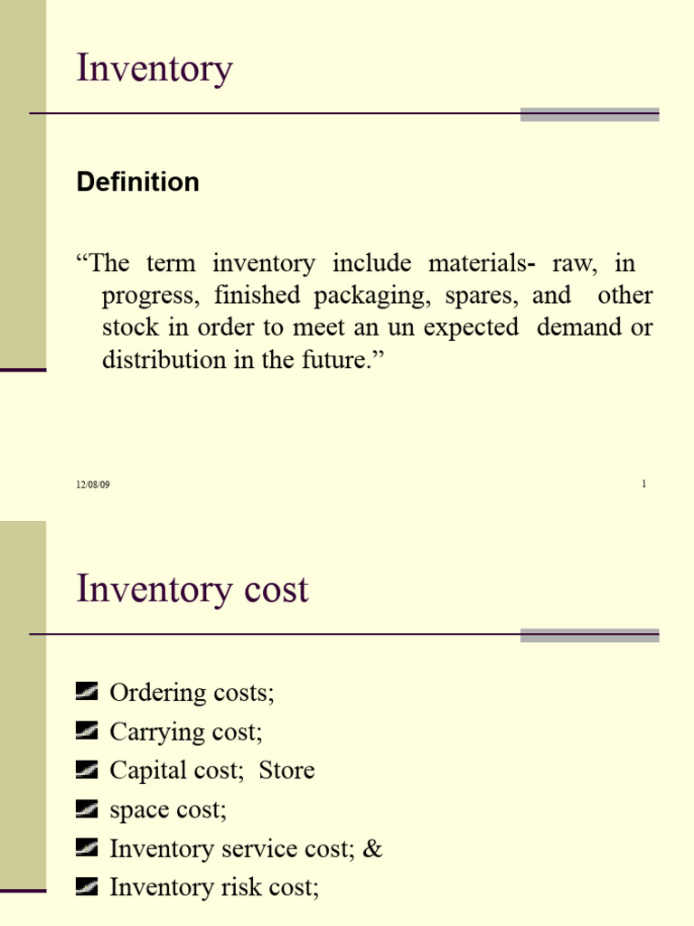 Inventory | PDF | Inventory | Economies
