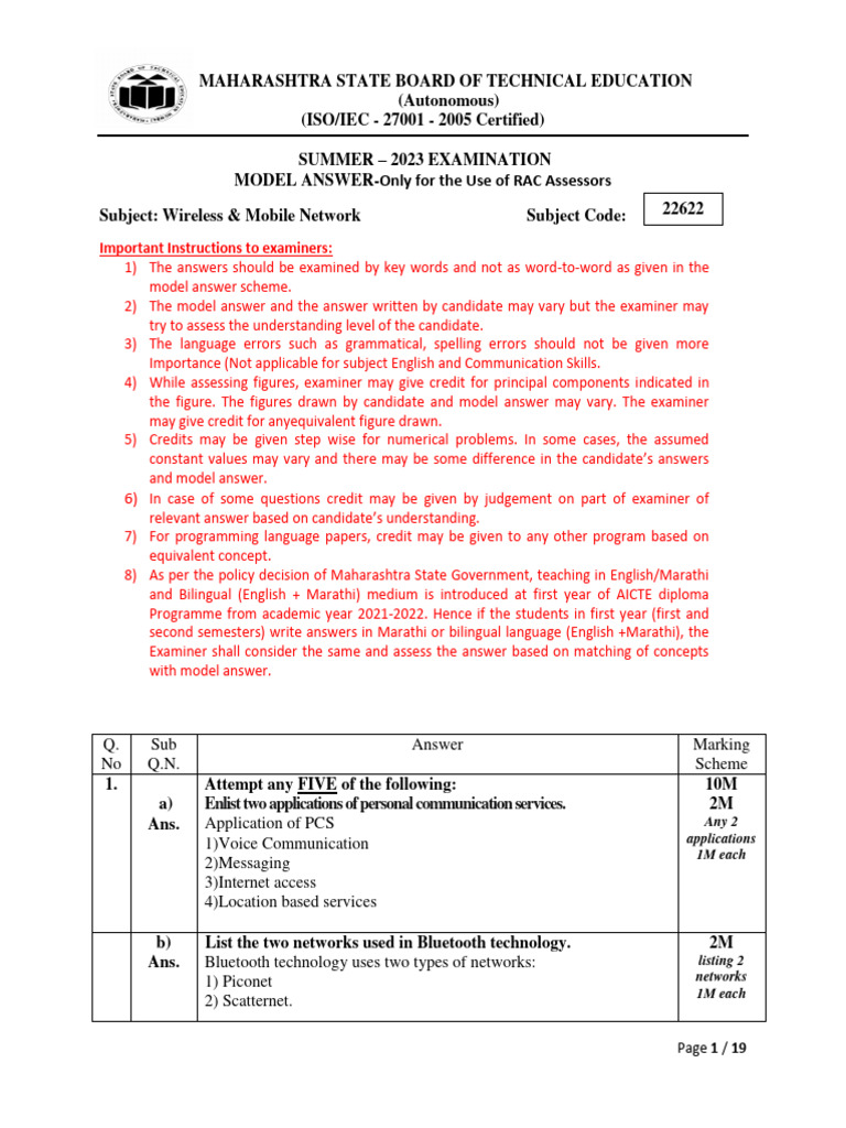 WMN Model Summer-23 | PDF | Wireless Ad Hoc Network | Computer Network