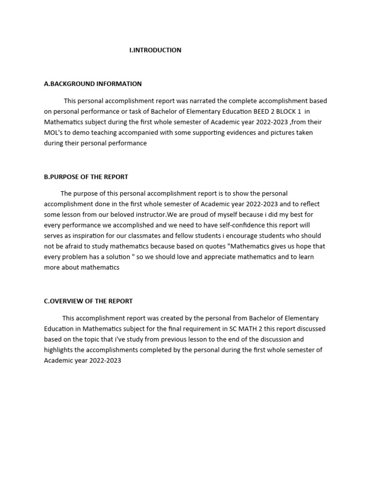 Narrative Report | PDF | Mathematics | Teachers